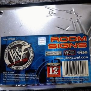 WWE | Other | Wwf Official Metal Plate Signs | Poshmark